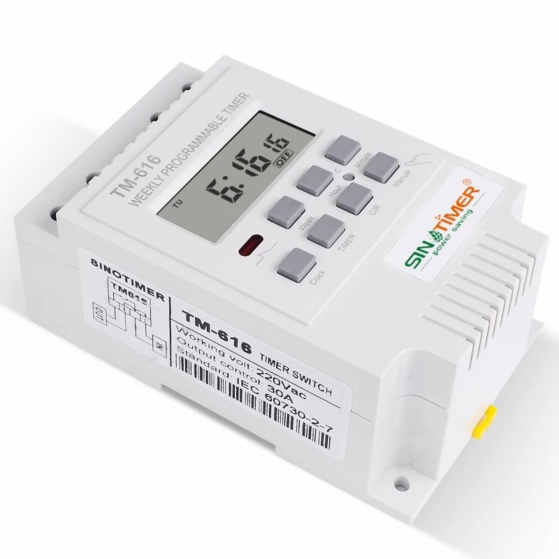 Jual Digital Timer Switch 220V 30A Programmable Saklar 28waktu MCB Din ...