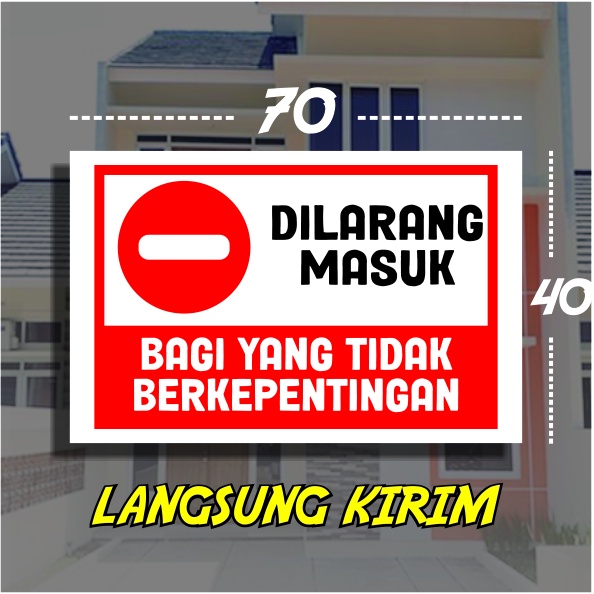 Jual BANNER DILARANG MASUK 70X40 | Shopee Indonesia