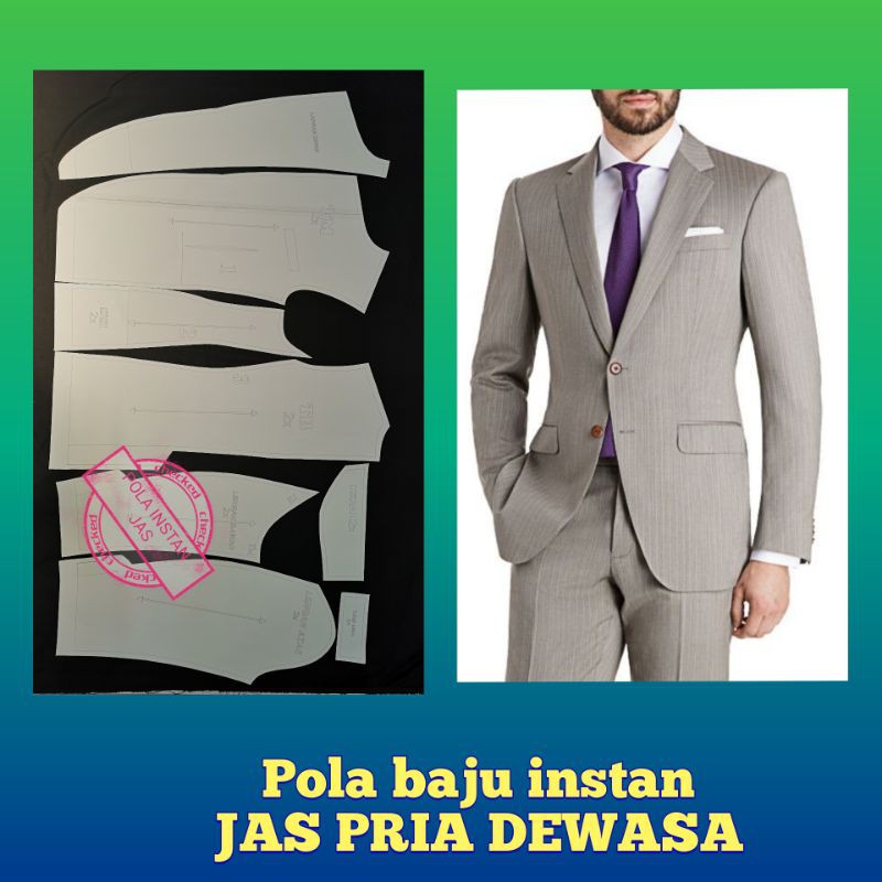Jual pola baju jas pria dewasa instan | Shopee Indonesia