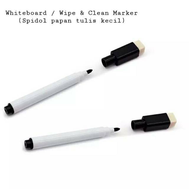 Jual Spidol Marker Kecil Tinta Hitam untuk Whiteboard / wipe & clean ...