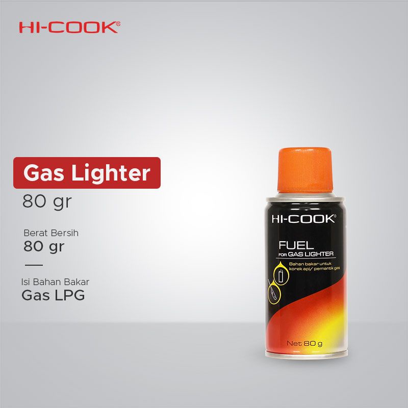 Jual Hi-Cook Gas Pemantik 80gr - Fuel Gas Lighter | Shopee Indonesia