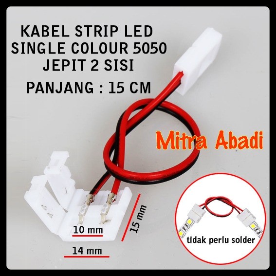 Jual Kabel Jepit LED Strip Single Colour 2 Sisi | Shopee Indonesia