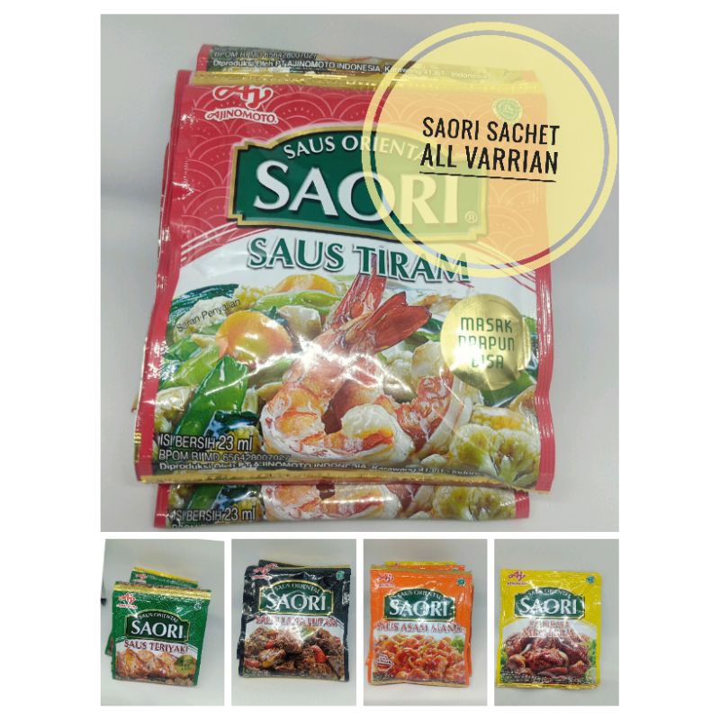 Jual SAORI SACHET ALL VARRIANT PER 1 RENCENG (10 PCS X 22ML) | Shopee ...