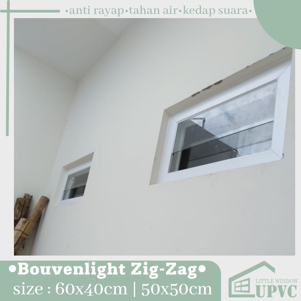 Jual Bouvenlight Zig - Zag / Ventilasi uPVC Conch size 40x60cm | Shopee ...