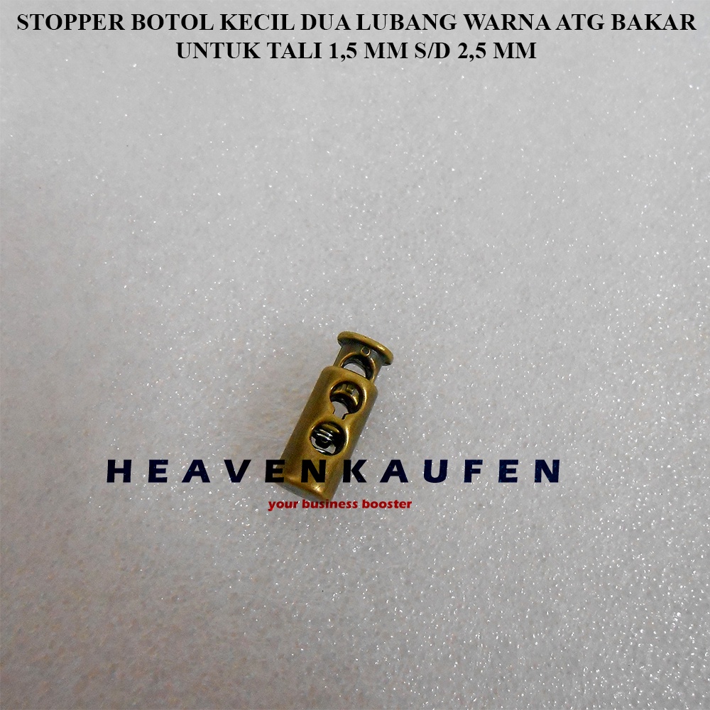 Jual Stopper Tali Dua Lubang Model Botol Warna ATG Bakar Kecil Untuk ...