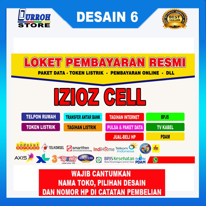 Jual Spanduk / Banner Konter Cell / Celluler Desain 6 | Shopee Indonesia