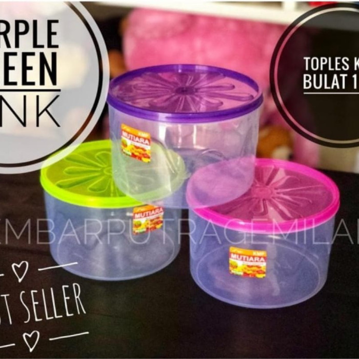 Jual Toples bulat Plastik 1 Liter Kmp / Toples Kue / Toples Permen / Gula kmp Ch89 | Shopee ...