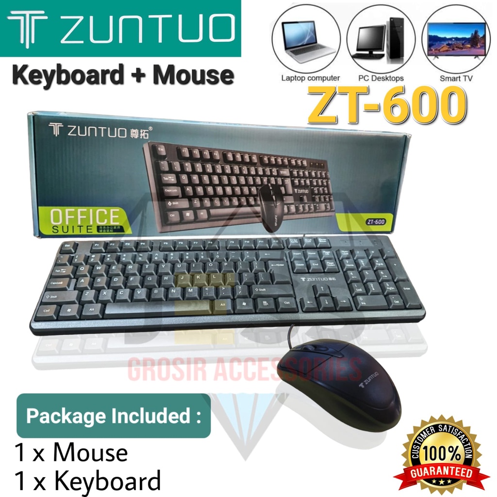 Jual Keyboard Kabel + Mouse Cable USB ERRLY ZT-600 Paket Combo Wired ...