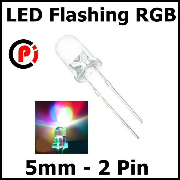 Jual LED 5mm 5 mm 2 Pin 3 Warna RGB Merah Hijau Biru Flashing | Shopee ...