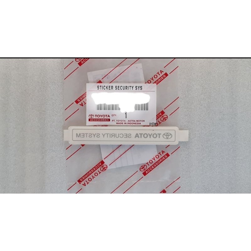 Jual Stiker TOYOTA SECURITY SYSTEM | Shopee Indonesia