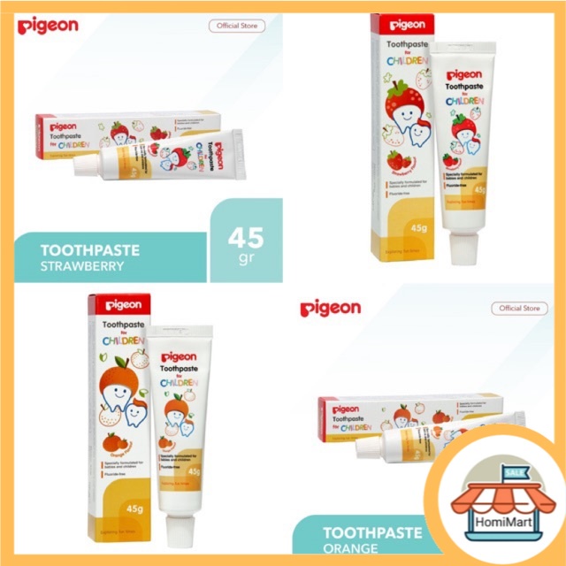Jual PIGEON Children Toothpaste / Pasta Gigi Odol Anak Bayi 2 Rasa ...