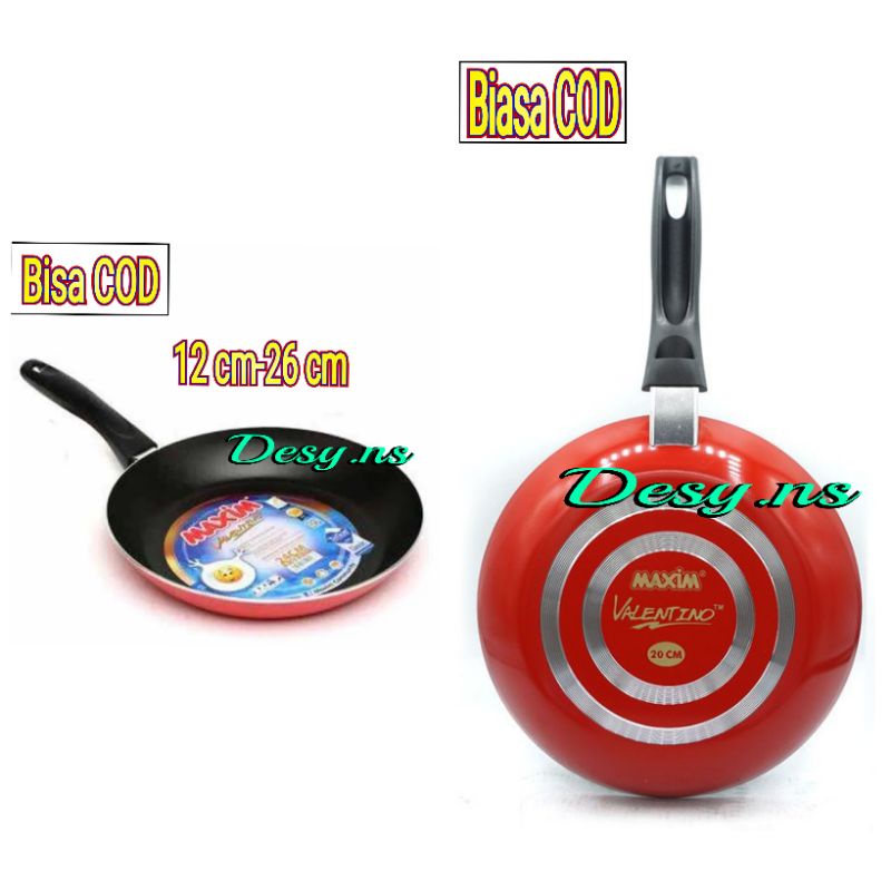 Jual Teflon MAXIM valentino 12-26cm/Frypan MAXIM valentino 12-26 cm ...