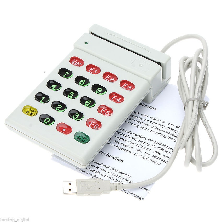 Jual USB Magnetic Card - Magstripe - Swipe Card Reader With Keypad ...