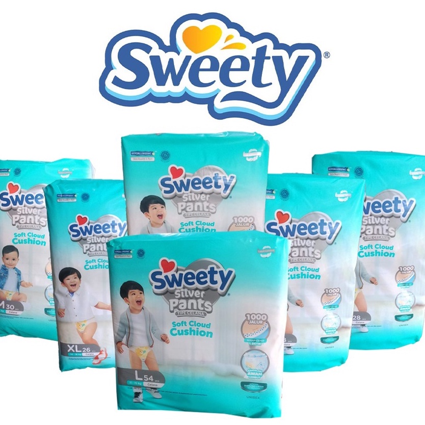 Jual Sweety Silver S32, S66, M30, M46, M60, L40, L54, XL42, XXL32 ...