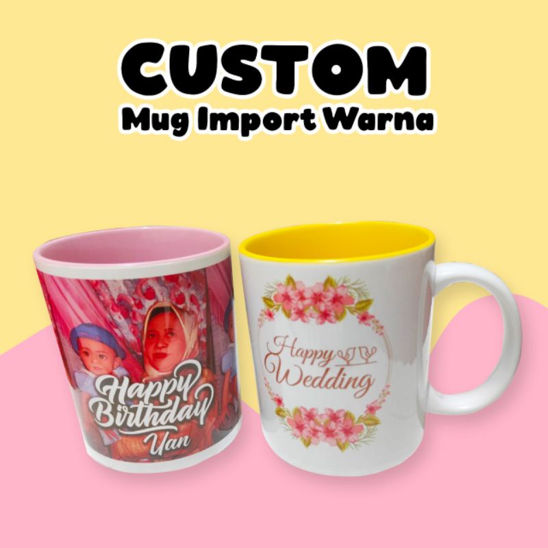 Jual GELAS MUG CUSTOM bisa pakai FOTO dan DESAIN sendiri | Shopee Indonesia