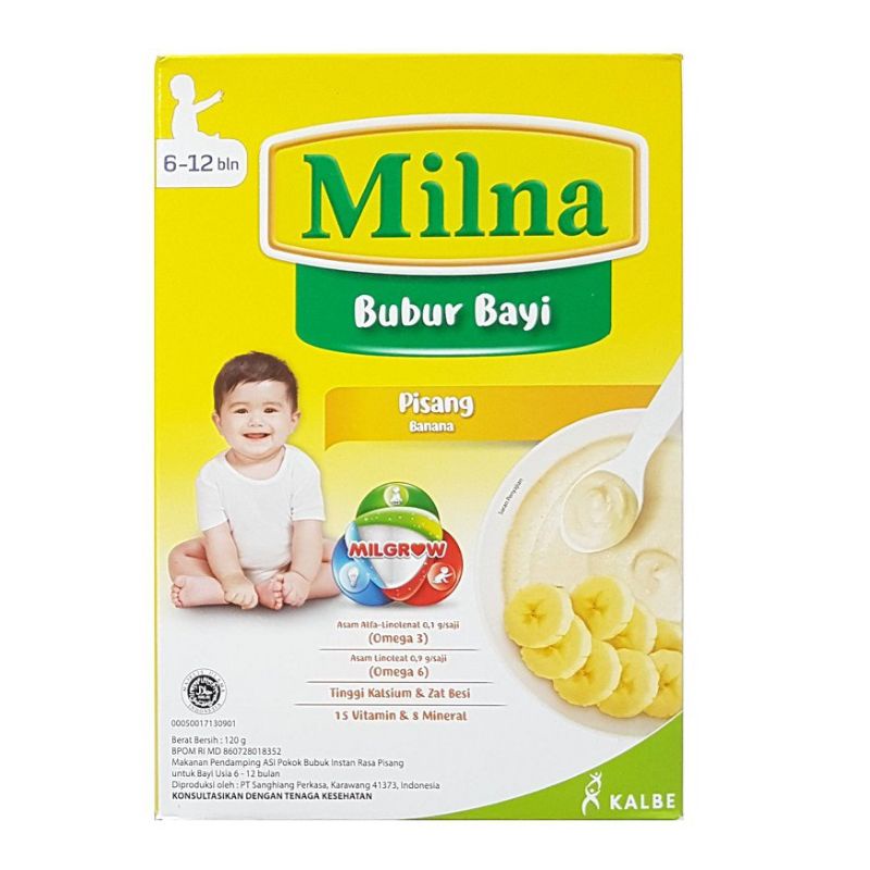 Jual Milna Bubur Bayi 6+ Bulan Reguler 120 gr | MPASI Baby 120gr | Rasa ...