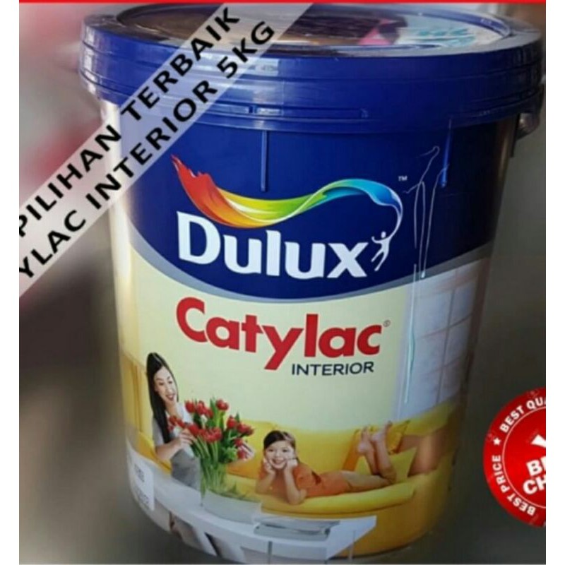 Jual Cat Tembok DULUX CATYLAC INTERIOR Putih & Warna Standart @ 5 Kg ...