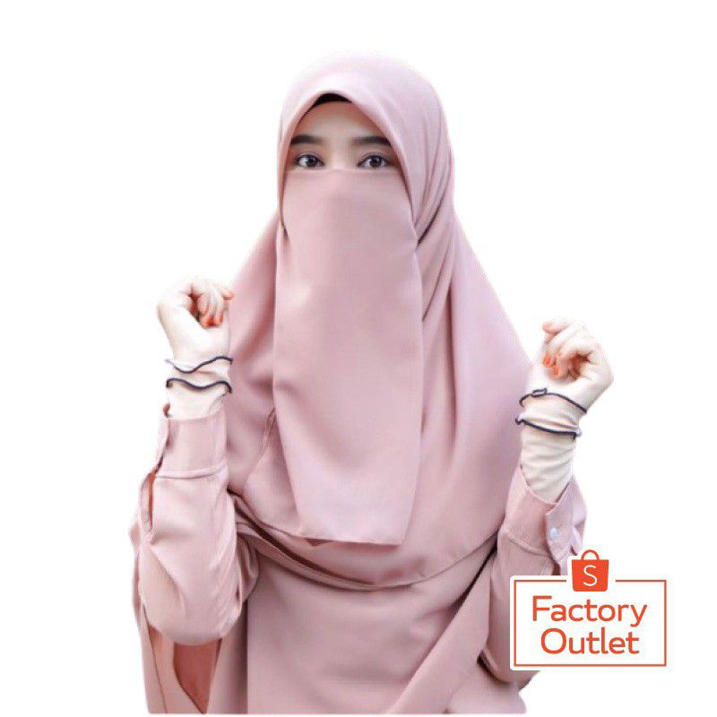Jual Cadar Tali 2 Layer Diamond Cadar Niqob Tanpa Jahitan Bawah Mata | Shopee Indonesia