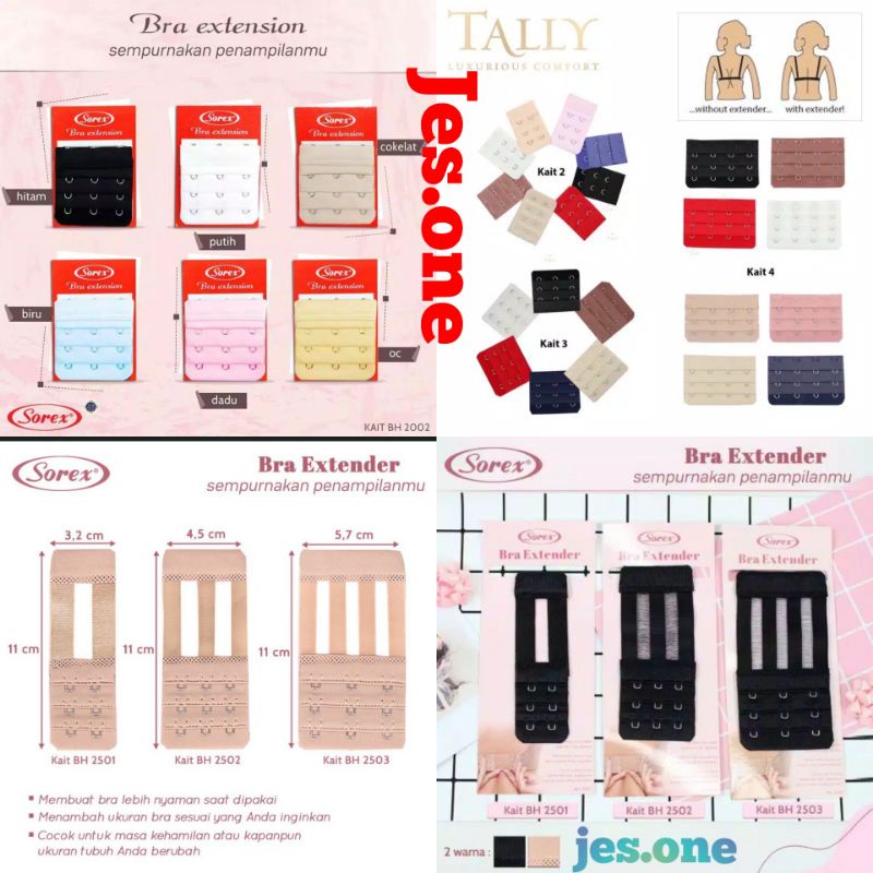 Jual Kait Bra Sorex 2501 / 2502 / 2503 Bra Extender | Penyambung Lingkar Bra | Shopee Indonesia
