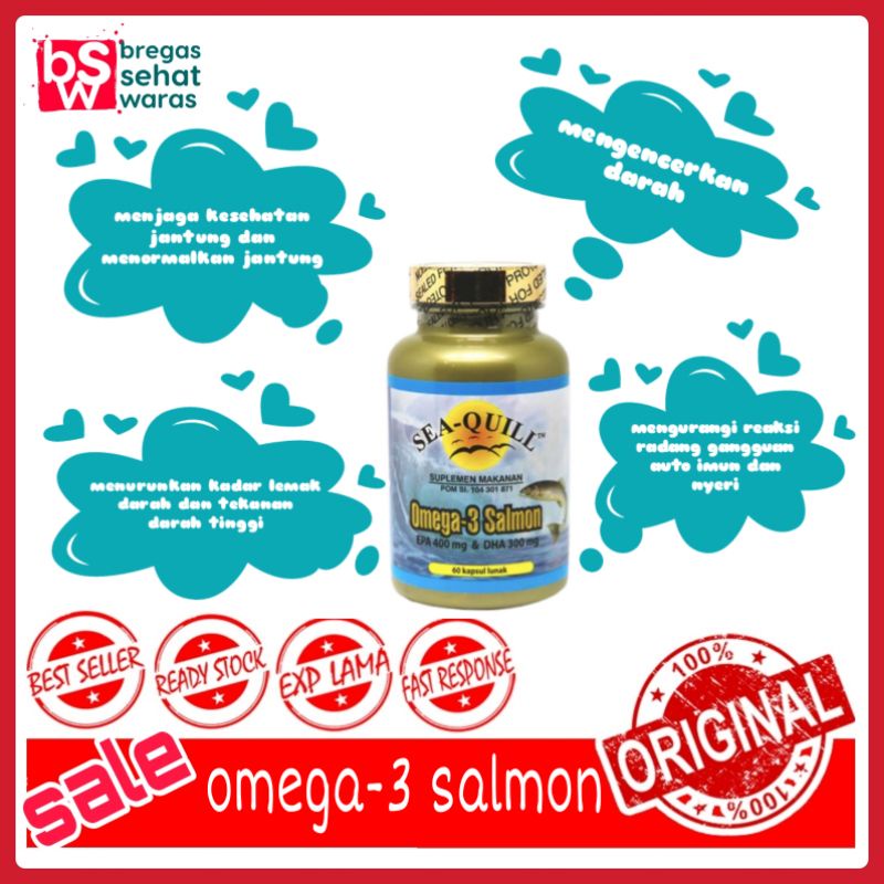 Jual Sea-Quill Omega 3 Salmon 30s 60s 100s 120s - Seaquill - Sea Quill ...