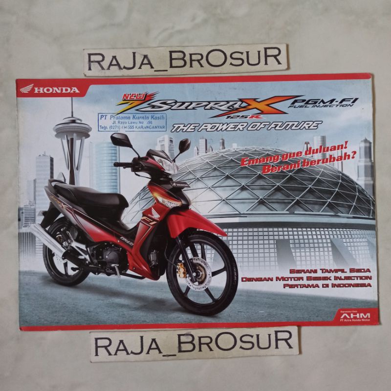 Jual Poster brosur katalog leaflet Honda Supra X125R Supra X 125R PGM FI Injeksi 2008 | Shopee ...