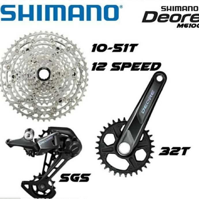 Jual Favorit] Groupset Shimano Deore M6100 1X12 Speed 10-51T Made In Malaysia | Shopee Indonesia