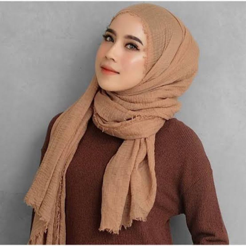 Jual Pashmina Crinkle Shawl Lavanya Shopee Indonesia