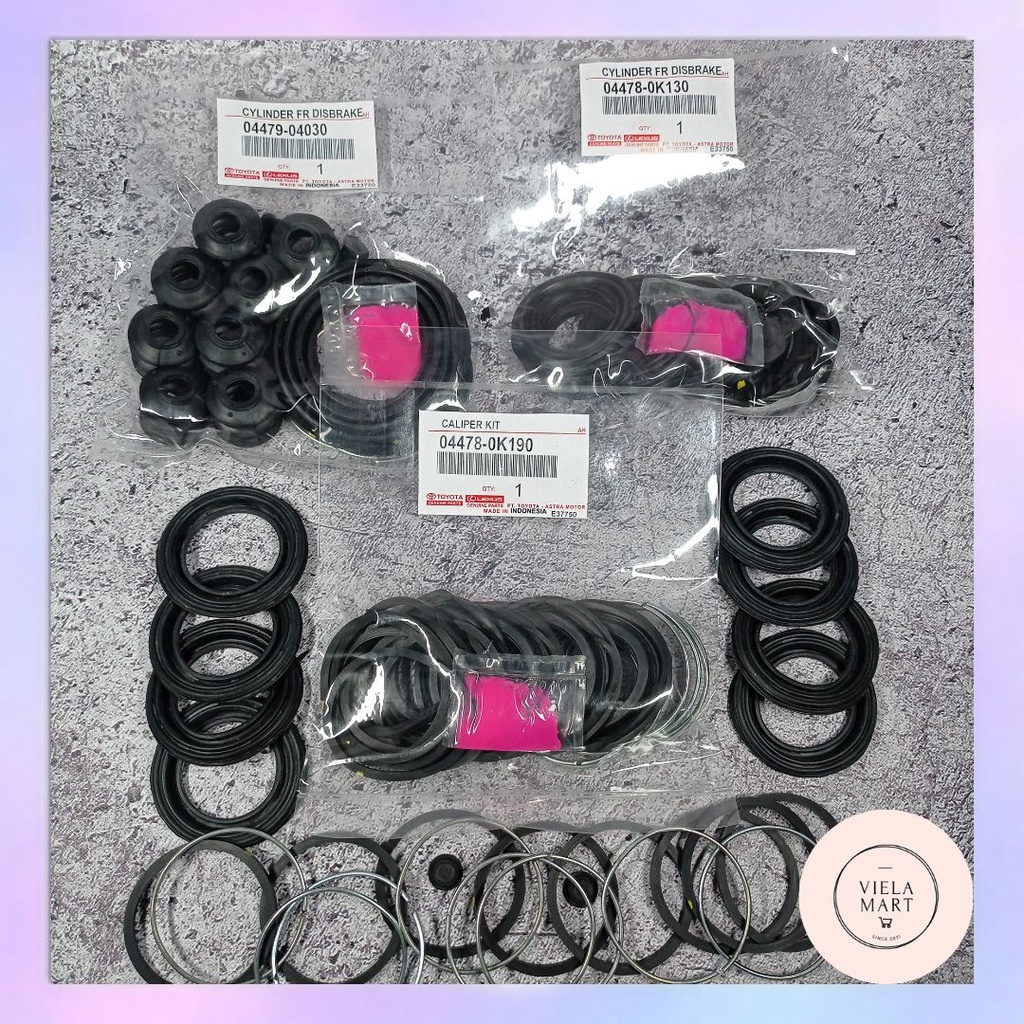 Jual Caliper Kit Karet Seal Rem Cakram Depan Fortuner Hilux (04478 ...