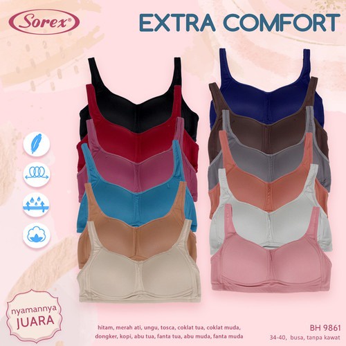 Jual ORIGINAL BRA BH SOREX BUSA TIPIS TANPA KAWAT KAIT 3 ART 17228 ...