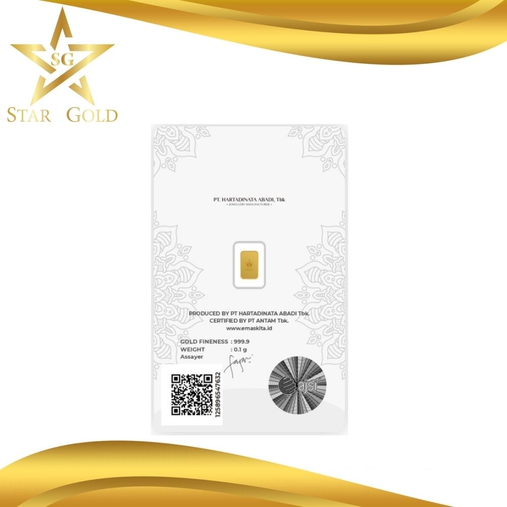 Jual Star Gold Logam Mulia Micro Gold Antam Hartadinata 0.1 Gram ...