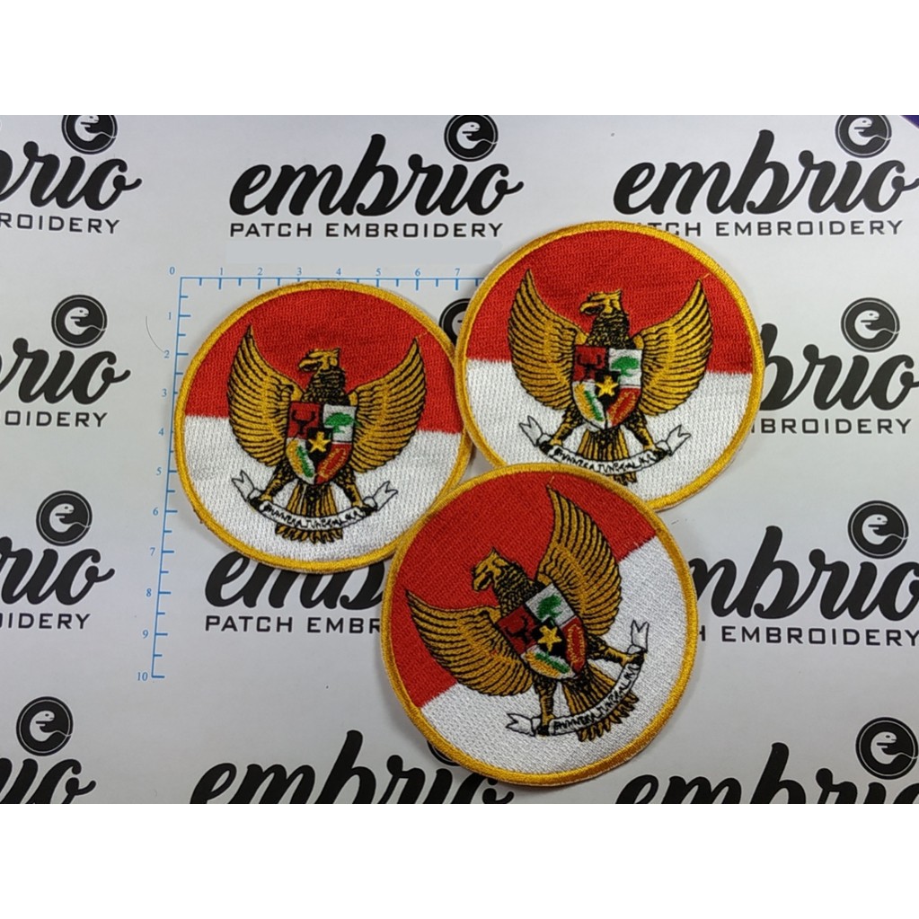 Jual UNI-028 PATCH GARUDA INDONESIA CIRCLE PANCASILA MERAH PUTIH EMBLEM ...