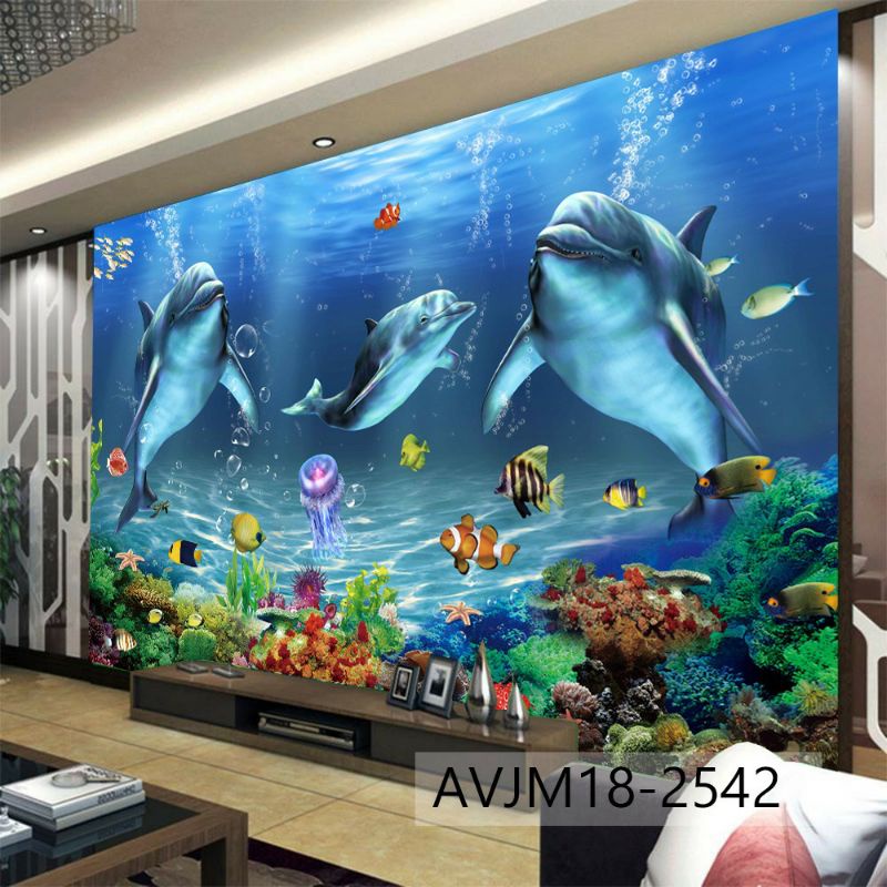 Jual Wallpaper Custom Motif Bawah Laut Wallpaper Bawah Laut Wallpaper ...
