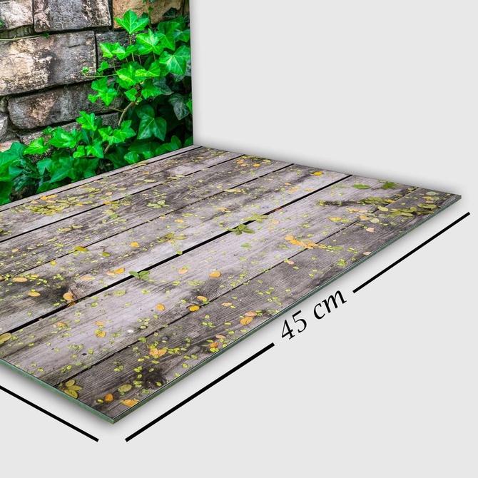 Jual Alas Foto Lipat 30x45 Kayu Dinding Daun Rambat Background Backdrop ...