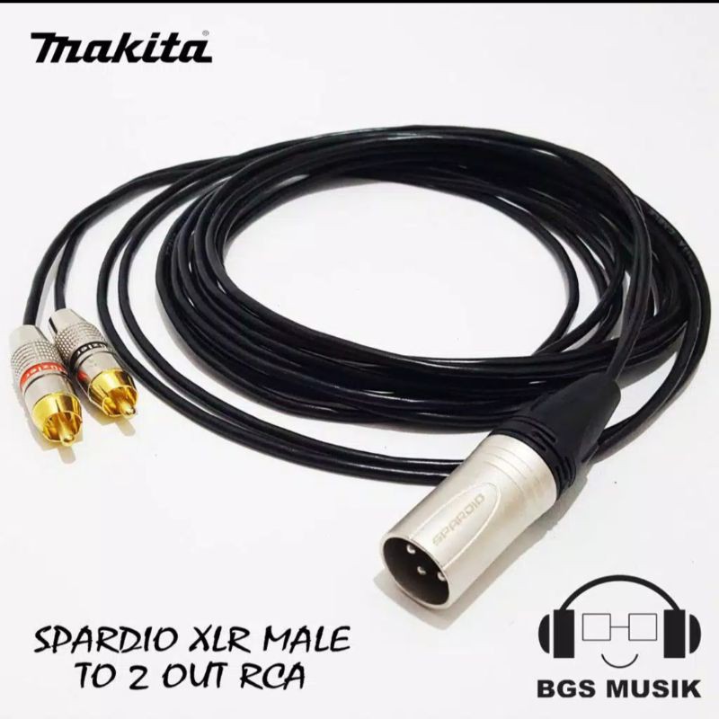 Jual Kabel Jack XLR Male to 2 Out RCA 20m - Kabel Jack Canon Male To 2 Out RCA - Kabel Jack Mic ...