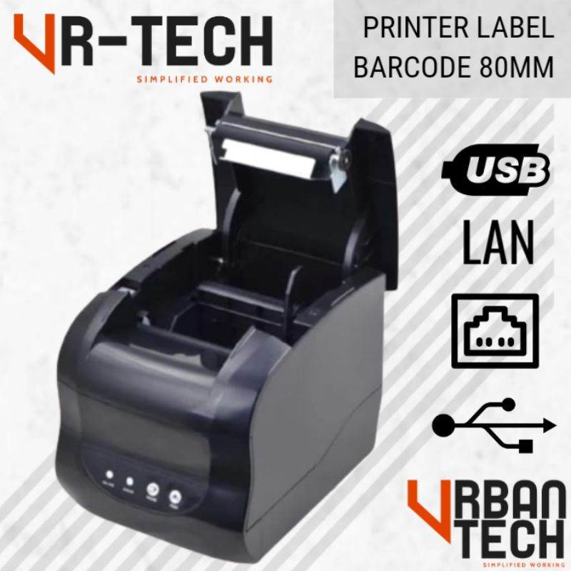 Jual PRINTER LABEL BARCODE 80MM IW-385B CETAK RESI STICKER THERMAL (USB ...