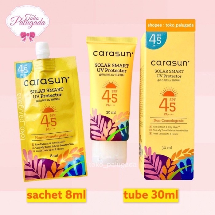 Jual CARASUN Solar Smart UV Protector SPF 45 PA++++ (8ml // 30ml) | Shopee Indonesia