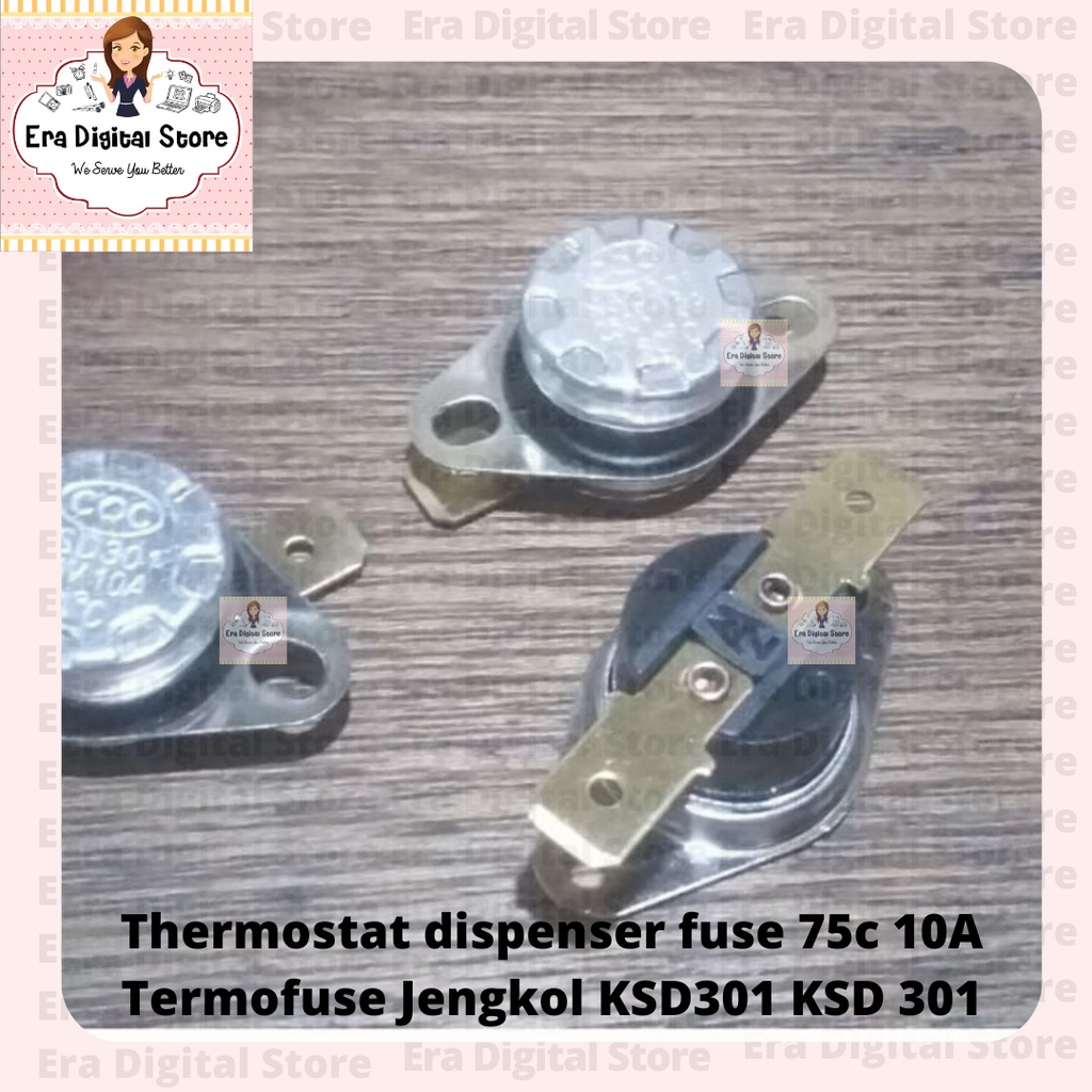 Jual Thermostat dispenser fuse 75c 10A Termofuse Jengkol KSD301 KSD 301 | Shopee Indonesia