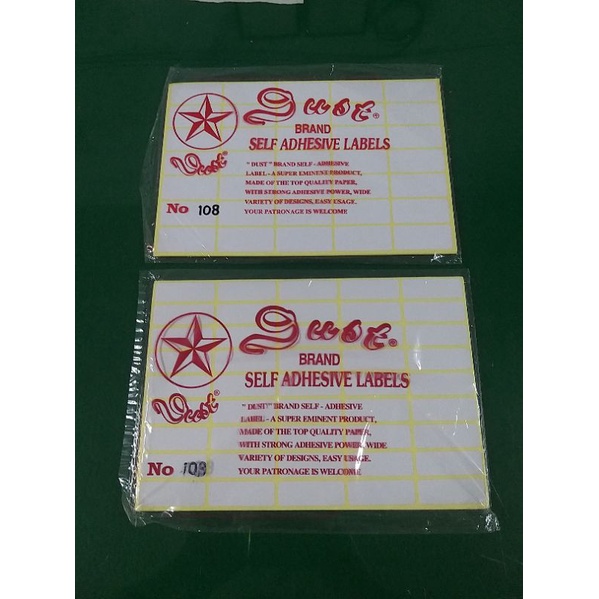 Jual STICKER LABEL NO. 108 / SELF ADHESIVE LABELS / LABEL HARGA ...