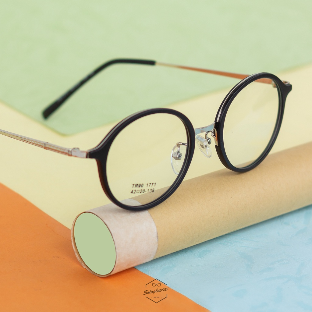 Jual FRAME KACAMATA BULAT BESI PLASTIK COCOK MUKA KECIL - DAHLIA 03 ...