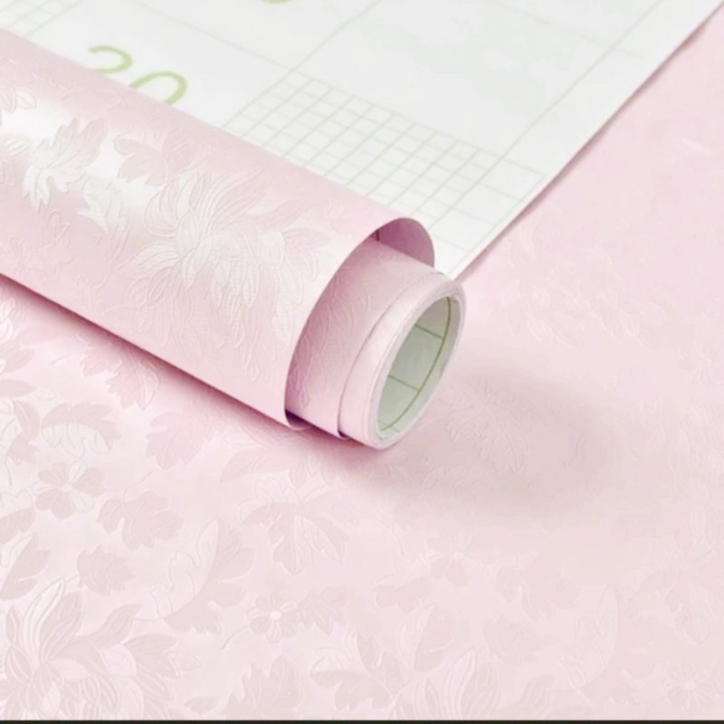 Jual WPS809 PINK POLOS FLOWER TEXTURE WALLPAPER STICKER WALPAPER STIKER ...