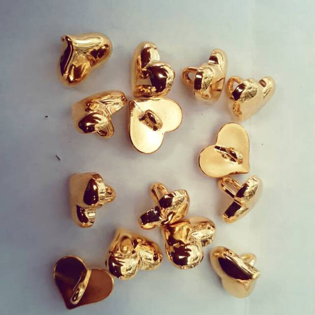 Jual Kancing Baju Motif LOVE / kancing Hias Emas Murah | Shopee Indonesia