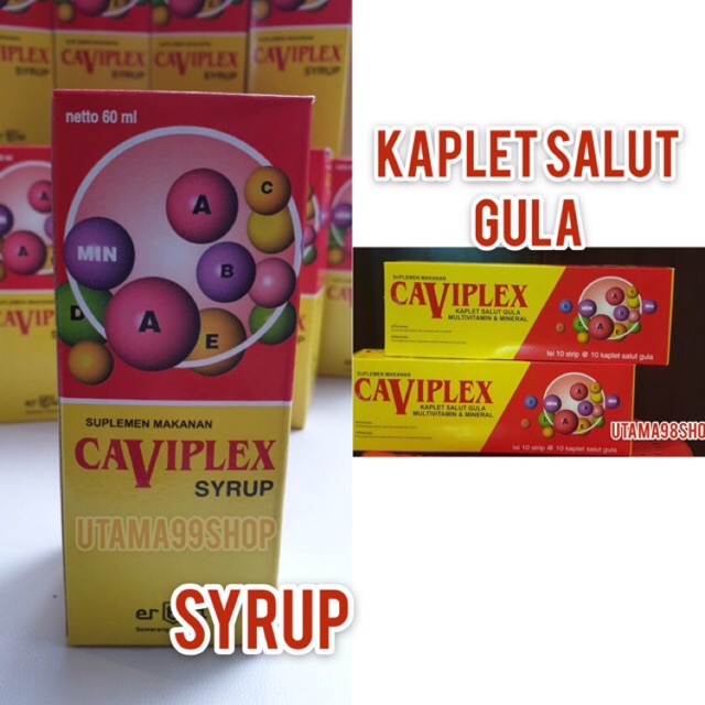 Jual CAVIPLEX TABLET & syrup ,Vitamin Multivitamin & Mineral | Shopee ...