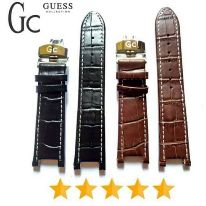 Jual strap tali jam tangan kulit guess collection tali jam GC | Shopee ...