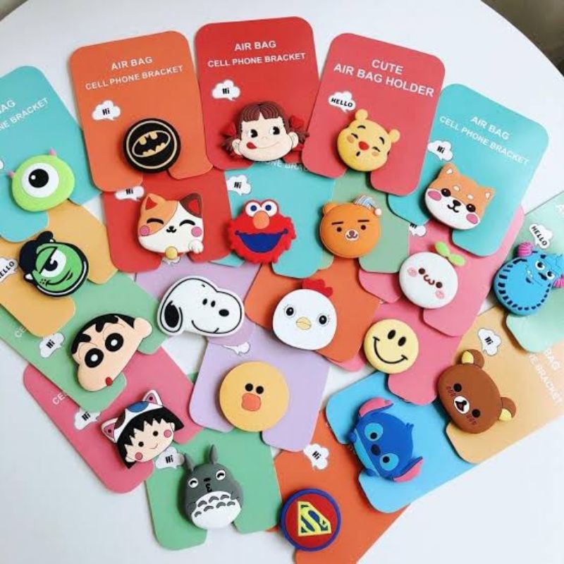 Jual pop socket 3d karakter kartun popsocket character stand holder hp ...
