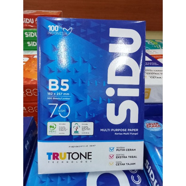 Jual Kertas HVS B5 SIDU Sinar Dunia 70 gram 70 gr | Shopee Indonesia