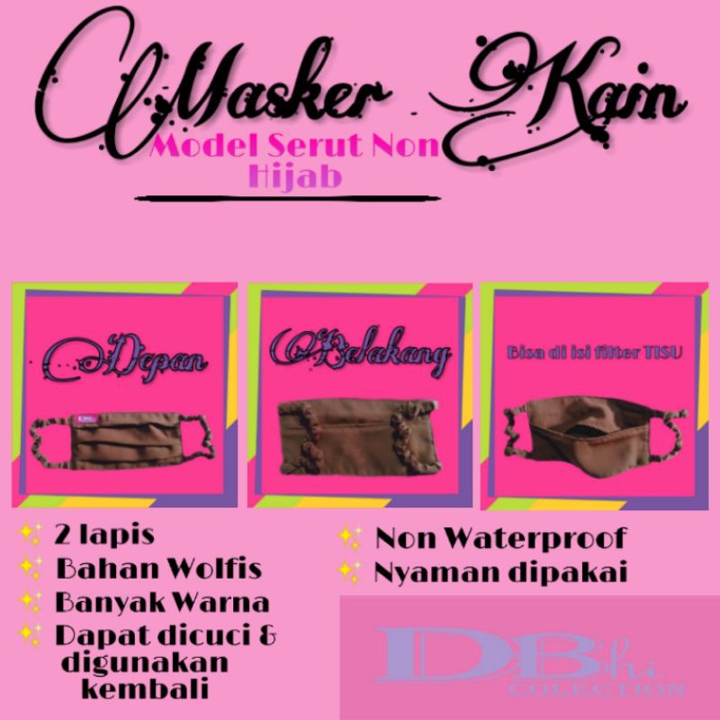 Jual Masker Kain Non Hijab Dewasa (SERUT) | Shopee Indonesia