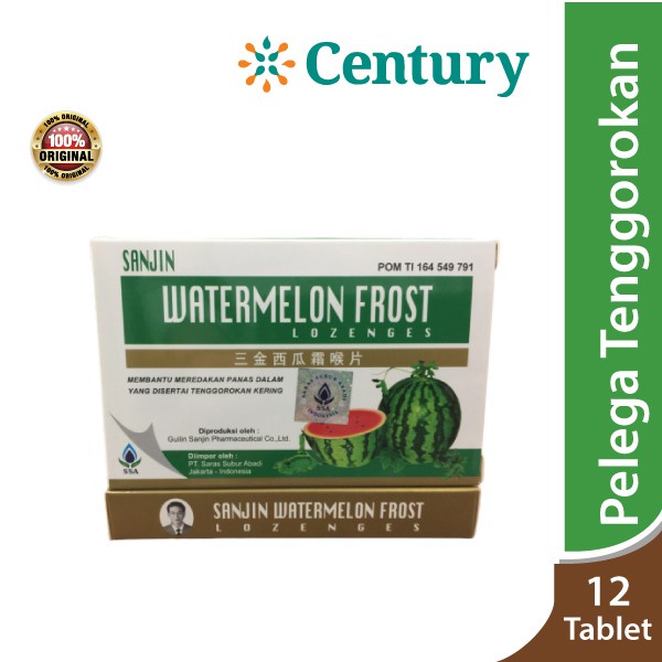 Jual Sanjin Watermelon Frost Lozonges 1 Box / Panas Dalam / Permen ...