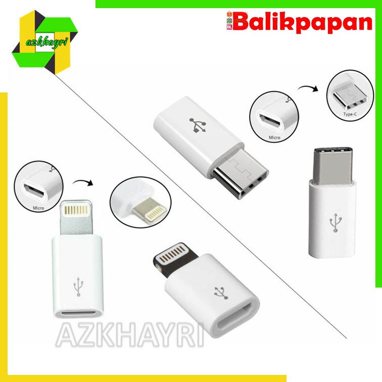 Jual Micro Usb to type C & Cable Adapter Converter For Android ipon ...