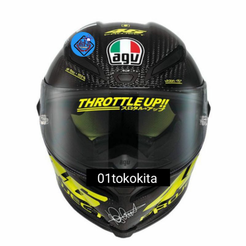 Jual stiker cutting throttle up sticker cuting visor helm stiker ...