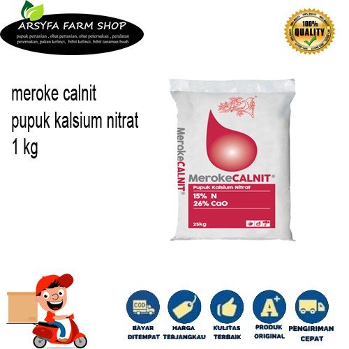 Jual Pupuk Calnit Calsium Nitrat Meroke 1 kg | Shopee Indonesia